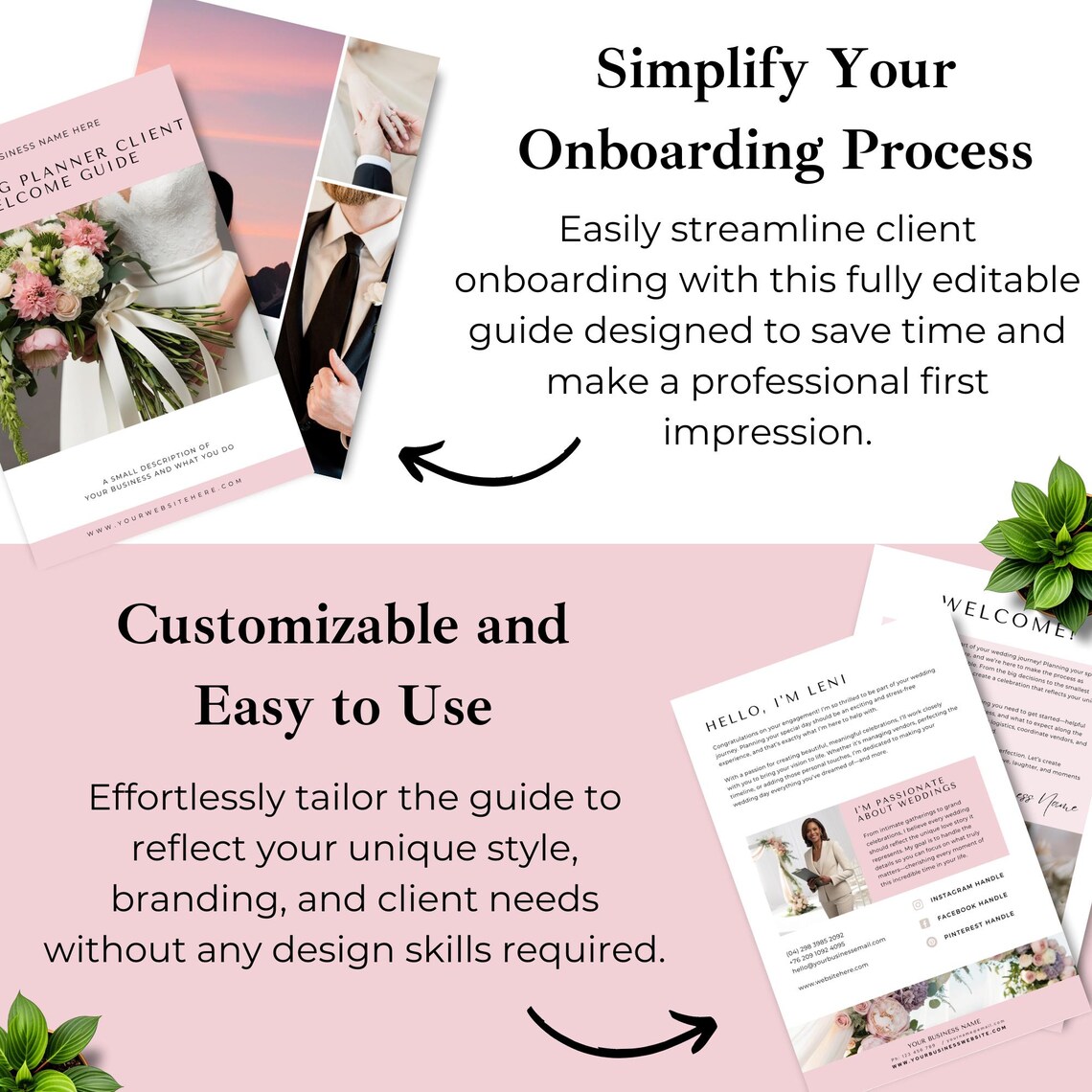 Wedding Planner Client Welcome Pack, Digital Onboarding Template for ...