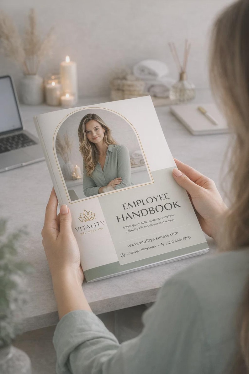 Salon Employee Handbook Template, Editable Staff Onboarding Manual ...