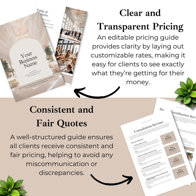 Event Planner Price List Template, Editable Pricing Guide, Professional ...
