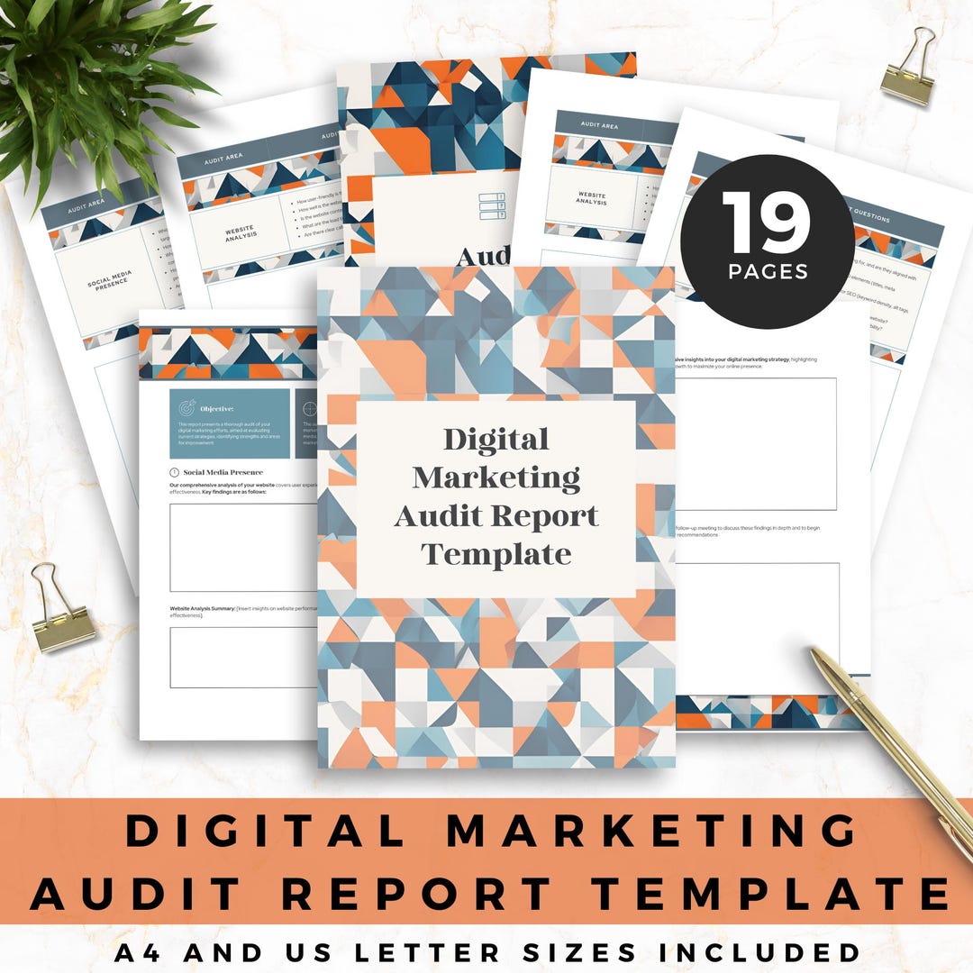 Editable Digital Marketing Audit Report Template | Social Media ...