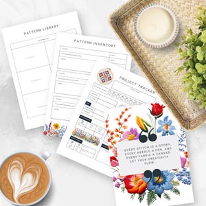 Cross Stitch Planner Printable Embroidery Journal Needlework Worksheet ...