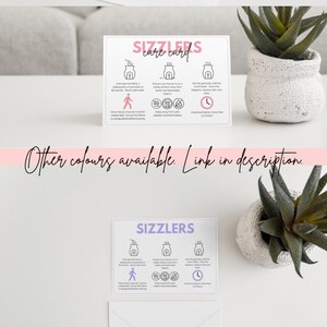 Printable Salt Sizzlers Care Card | Wax Melt & Simmering Granules ...