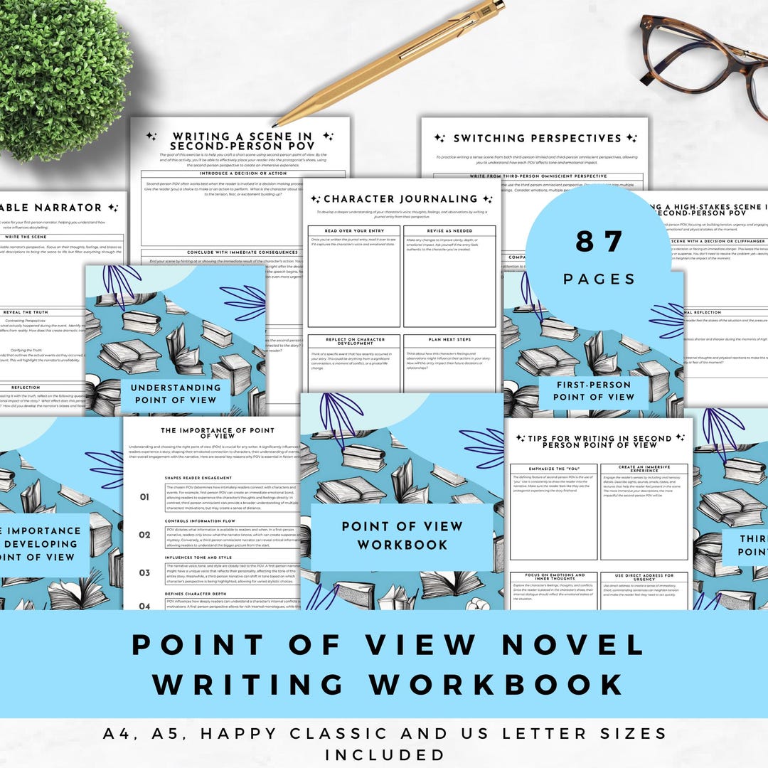 Novel Writing Workbook Developing Point of View Worksheets for ...