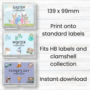 Wax Melt Label Template HB Clamshell Sample Box Sticker Printable Wax ...