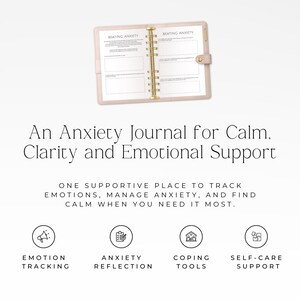 Anxiety Journal Printable | Therapy Journal PDF | Mood Tracker ...