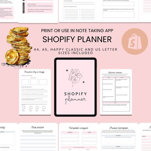 Shopify Planner Ecommerce Business Journal Printable Shopify Store ...