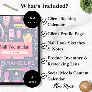 Nail Technician Planner Printable Nail Tech Business Bundle Appointment ...
