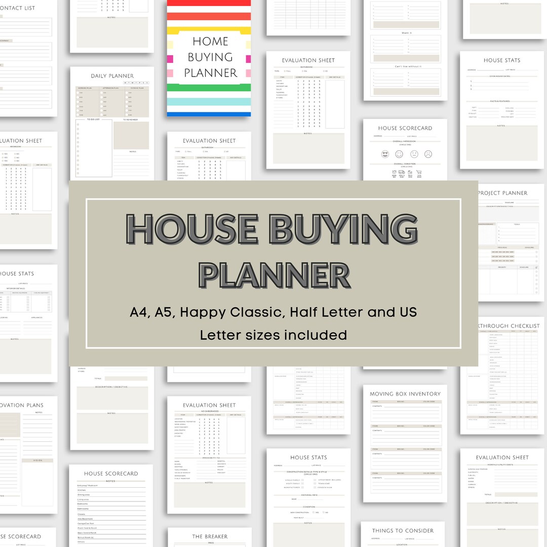 Home Buying Planner Printable Home Buying Checklist House Buying Home ...