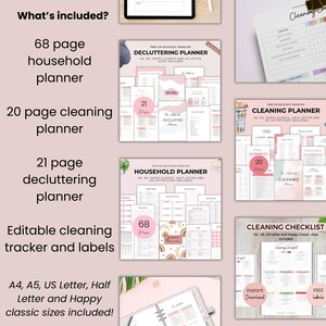 Cleaning Planner Bundle Declutter Guide Editable Cleaning Checklist ...