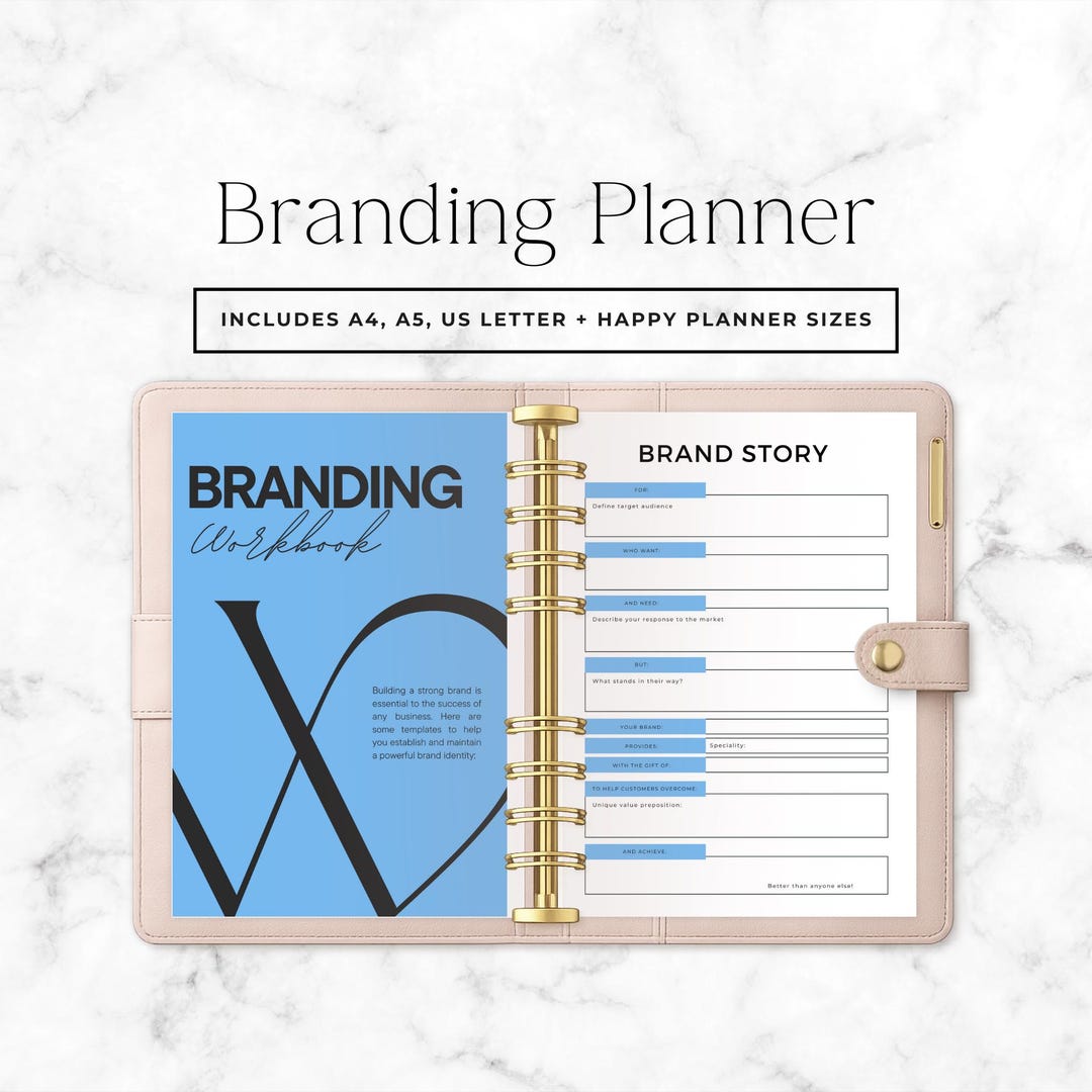 Printable Branding Planner for Small Business, Brand Strategy Workbook ...