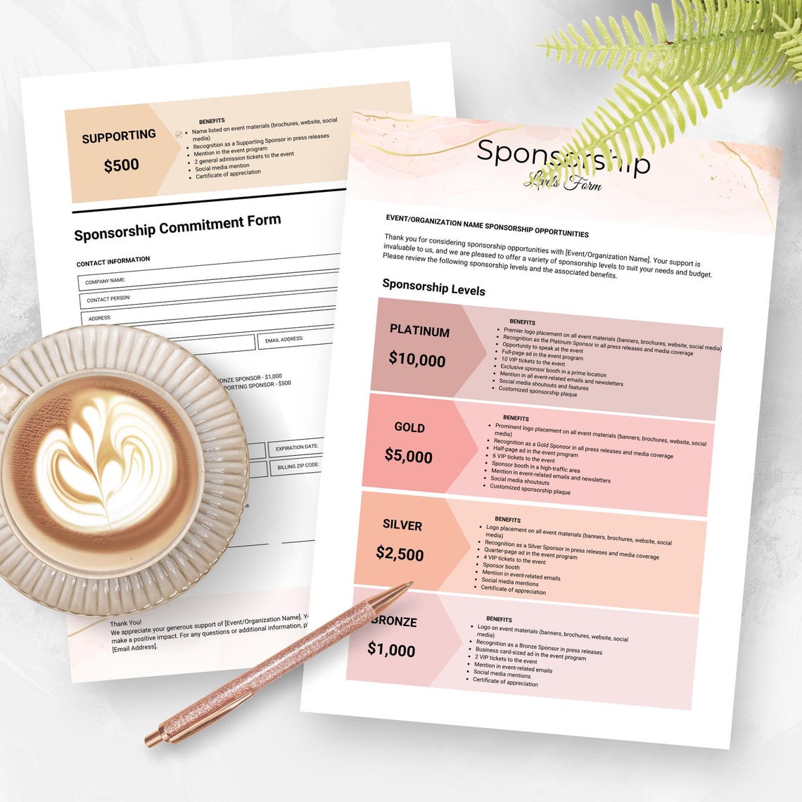 Sponsorship Package Template Canva, Editable Sponsor Proposal Kit ...