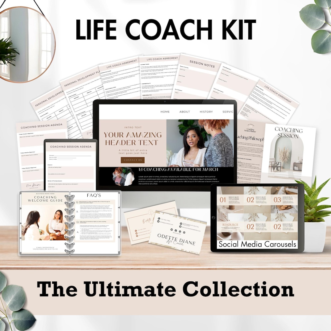 Life Coach Business Toolkit Complete Coaching Worksheet Bundle Editable ...