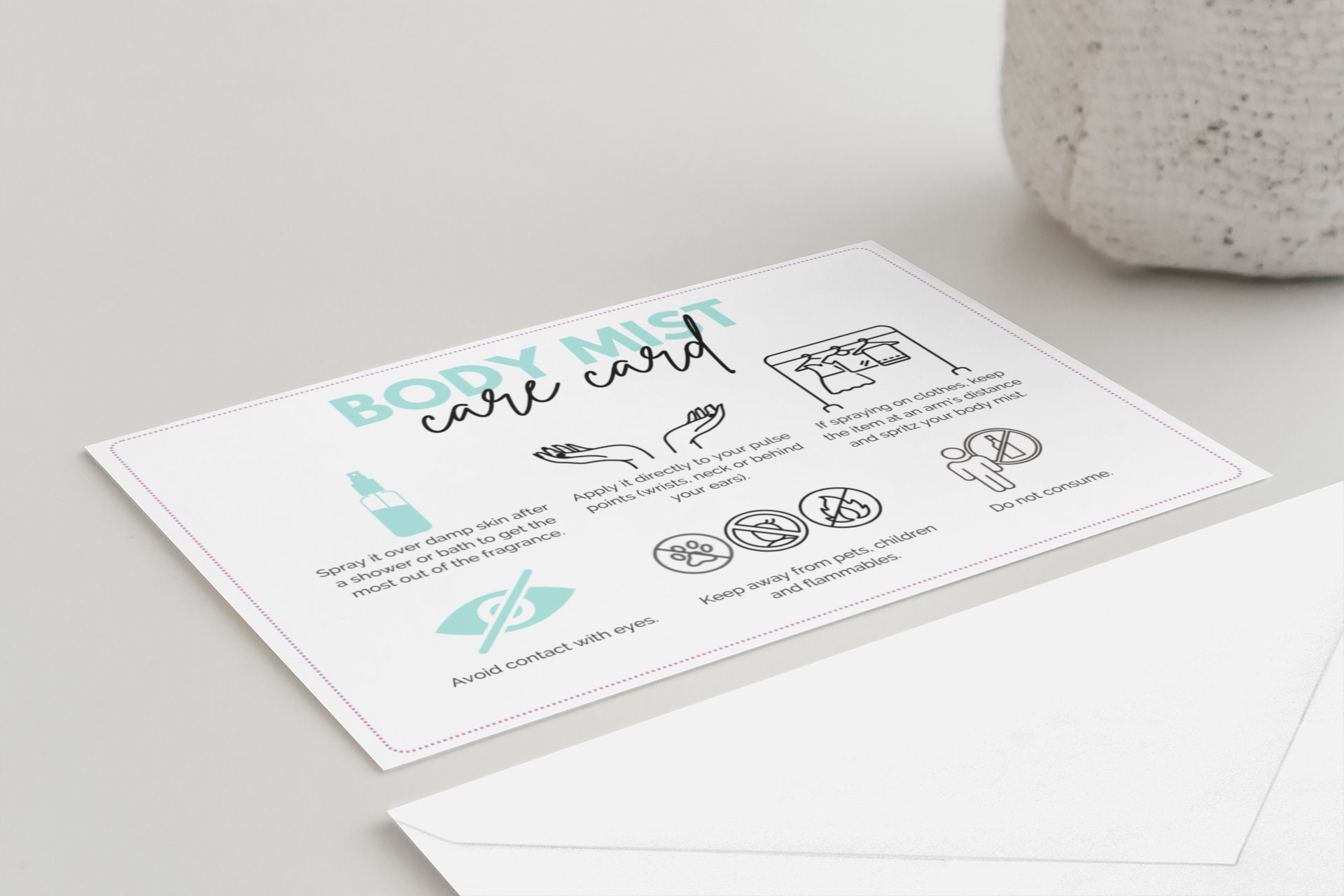 Body Mist Care Card Template Fragrance Mist Care Card for Body - Etsy