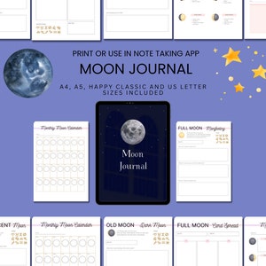 Moon Journal Moon Planner Phases of the Moon Astrological Guide Lunar ...