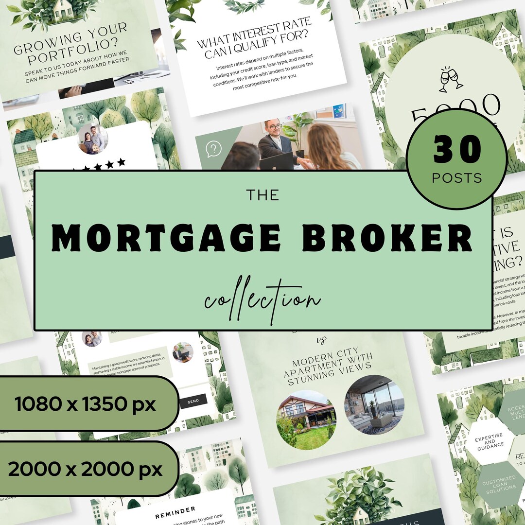 Mortgage Broker Social Media Templates Instagram Post Real Estate ...