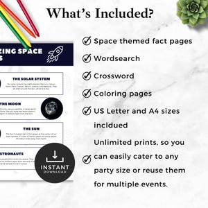 Space Themed Activity Pack for Children Printable Astronaut Coloring ...