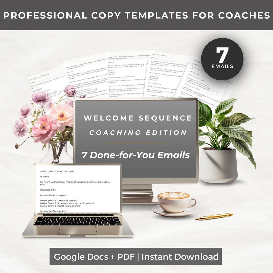 Welcome Email Sequence for Coaches, Client Onboarding Email Templates ...