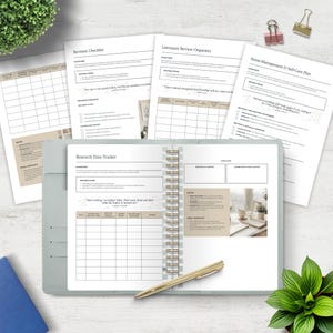 Dissertation Planner Printable Student Academic Organizer Undergraduate ...