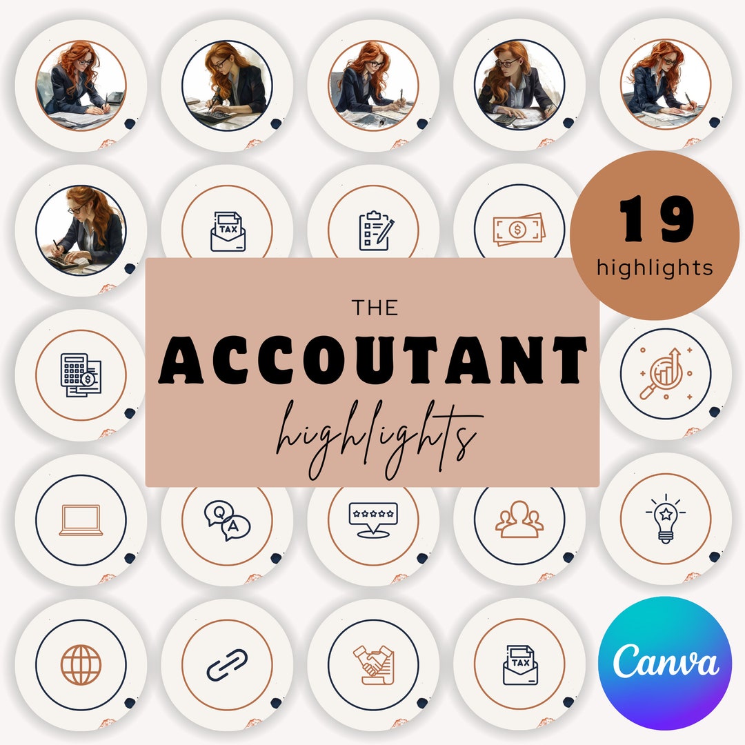 Accountant Instagram Highlight Templates Bookkeeping Social Media ...