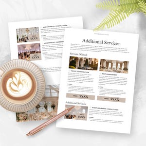 Event Planner Price List Template, Editable Pricing Guide, Professional ...