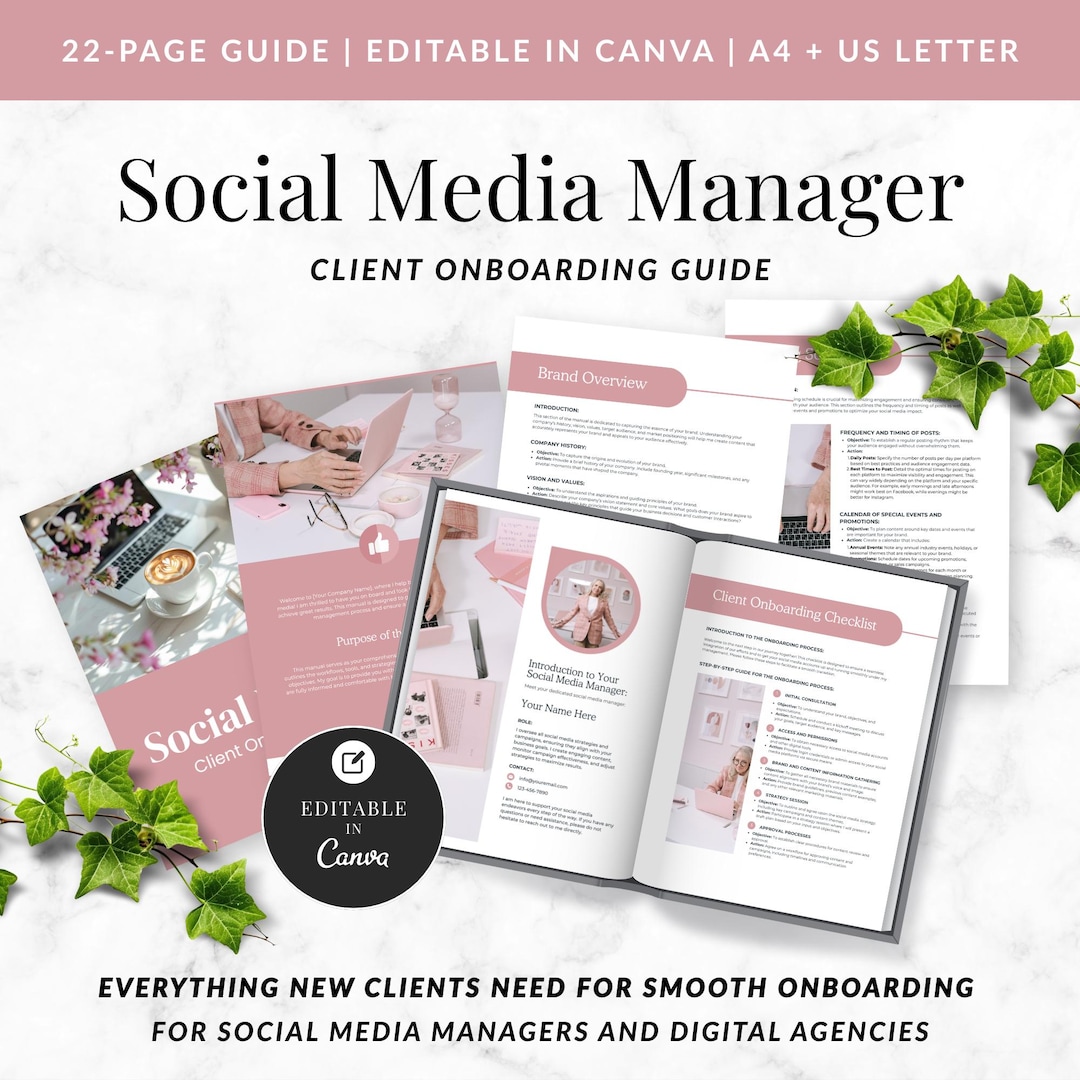 Social Media Manager Onboarding Guide, Client Onboarding Templates ...