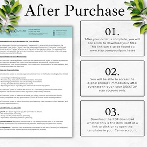 Yoga Studio Contract Template for Independent Contractor Service ...