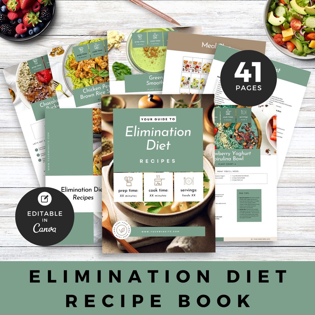 Elimination Diet Recipe Book Template for Nutrition Coach Lead Magnet ...