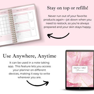 Skin Care Planner Printable Glow up Journal Skincare Routine Tracker ...