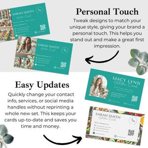 Health Coach Business Card Template Canva Editable, Nutrition Coach ...