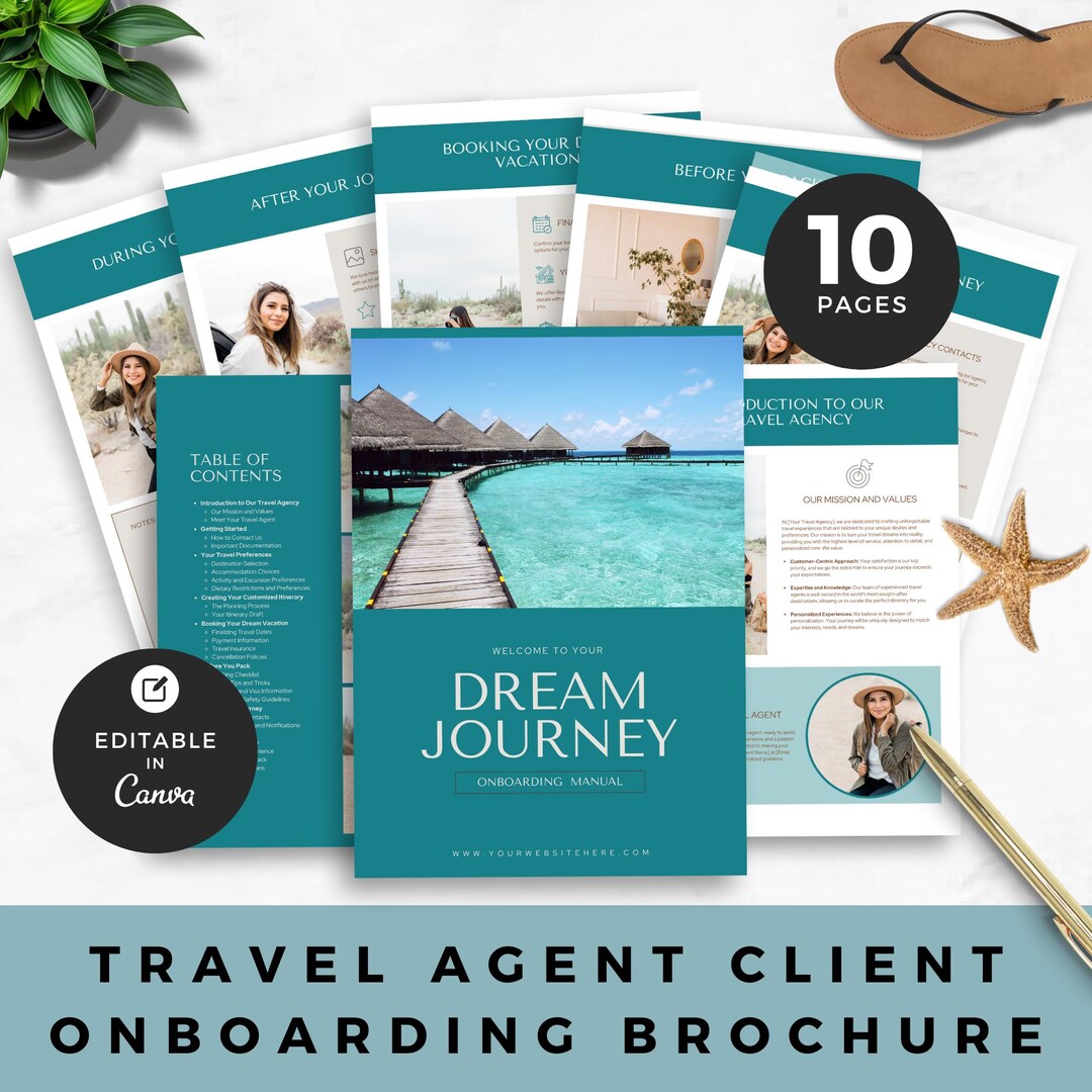 Editable Travel Agent Welcome Kit & Client Onboarding Packet | Tour ...