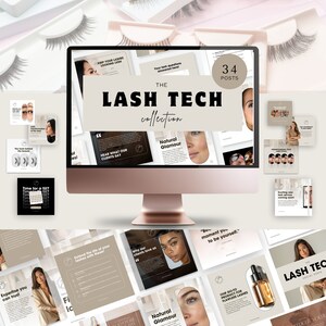 Lash Tech Instagram Post Templates Lash Tech Branding Kit for Lash ...