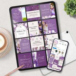 Balloon Artist Instagram Templates, Balloon Business Social Media Posts ...