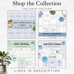 Grief Journal Printable for Mental Health Support, Digital Bereavement ...