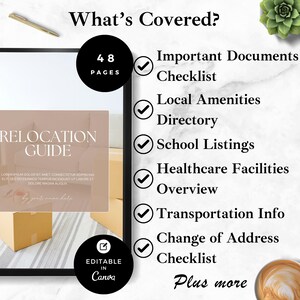 Editable Moving Planner Canva Template | Printable Relocation Guide With Checklist Utility Setup ...