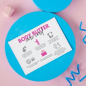 Body Butter Care Card Template Whipped Body Lotion Instructions ...