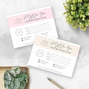 Editable Bakery Gift Certificate Bundle Cake Business Template ...