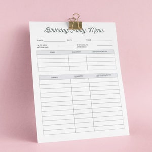 Printable Birthday Party Planner Digital Party Checklist Event ...