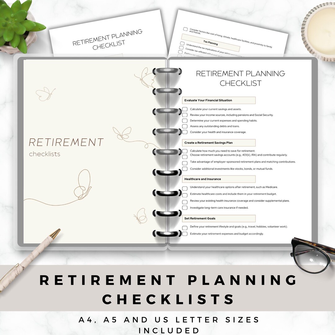 Retirement Planning Checklists Guide for Retirement Printable Sheets ...