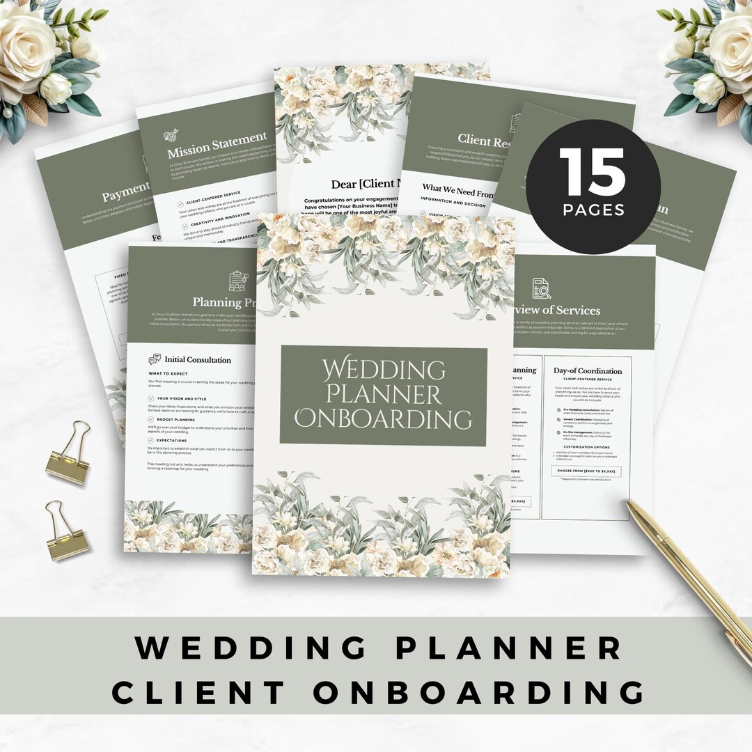 Wedding Planner Onboarding Template Wedding Coordinator Services Guide ...