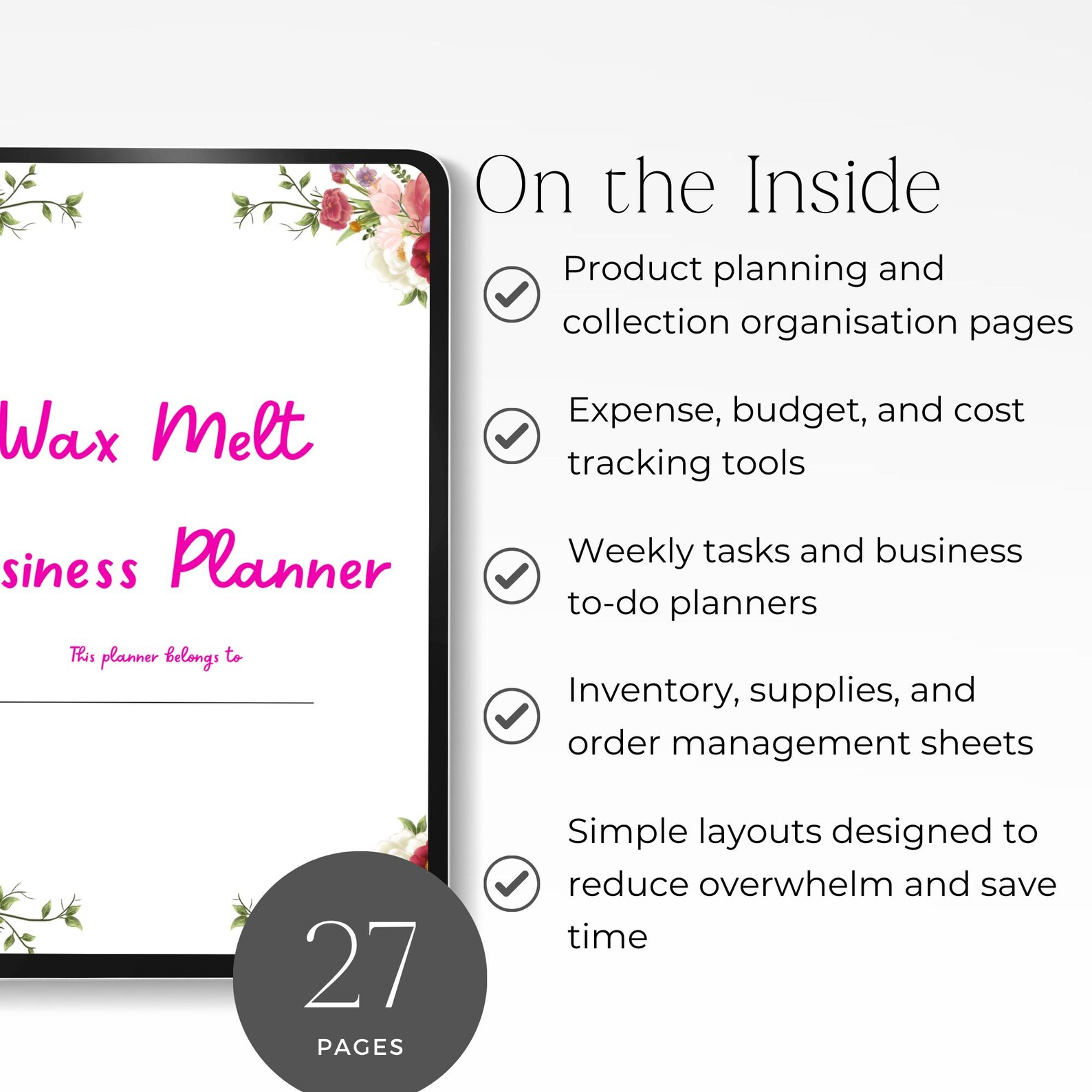 Wax Melt Business Planner, Inventory Tracker, Launch Planner, Scent ...