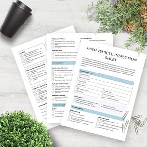 Vehicle Inspection Report Checklists Used Vehicle Inspection Sheet Road ...