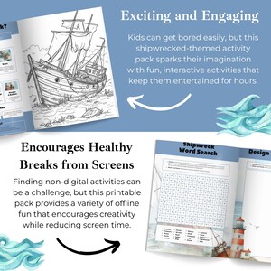 Shipwreck Activity Pack for Children Printable Ship Coloring Pages Ship ...