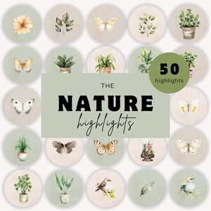 Nature Instagram Highlight Templates Editable Nature Story Icons Bundle ...