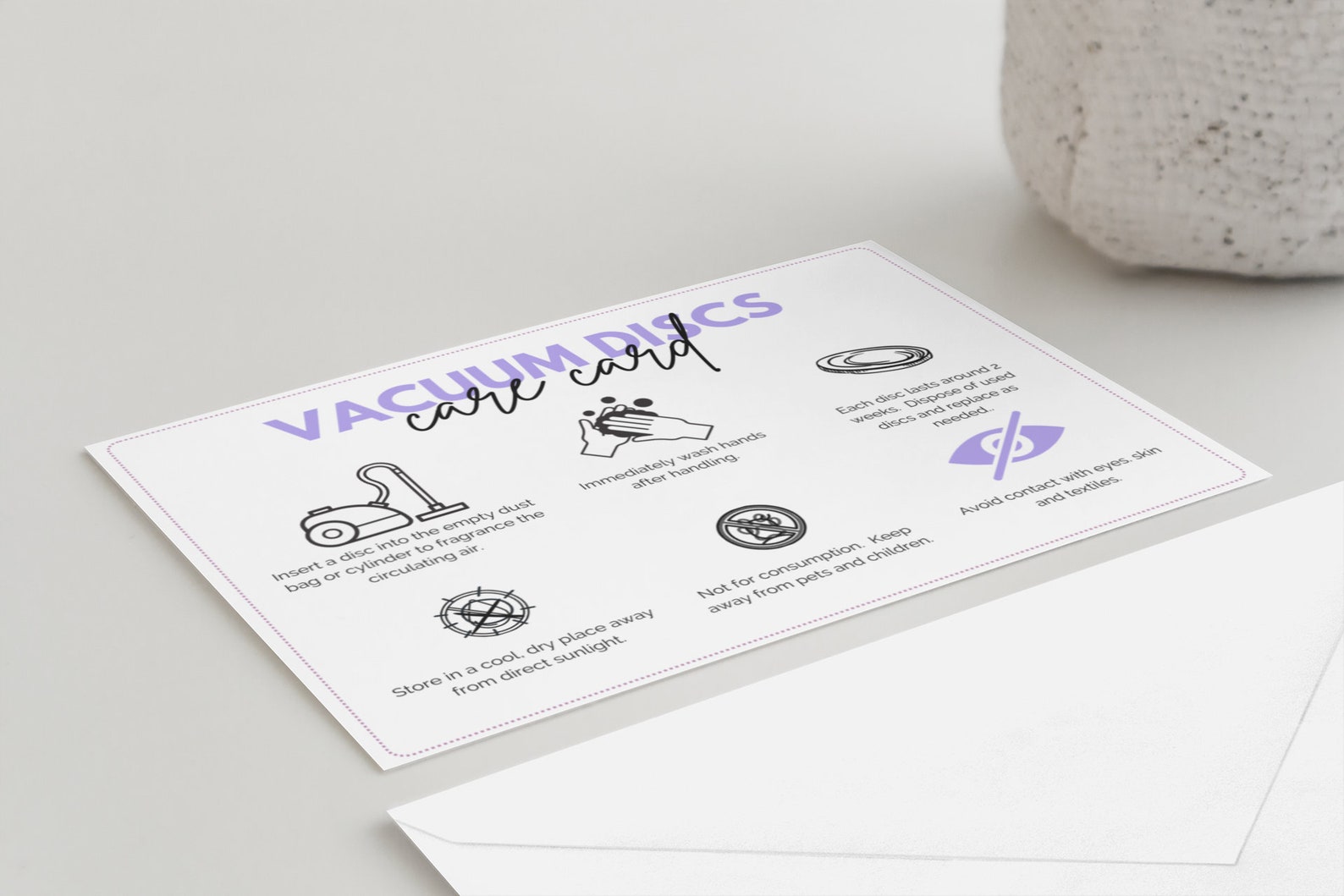 Vacuum Disc Care Card for Vacuum Discs Warning Vacuum Disc - Etsy