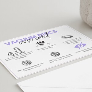 Vacuum Disc Care Card for Vacuum Discs Warning Vacuum Disc - Etsy