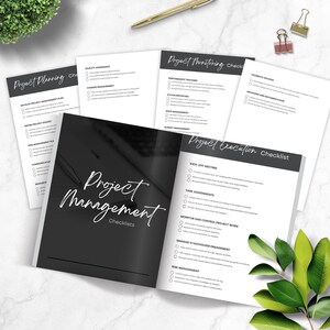 Project Management Checklist Bundle Project Planning Planner Printable ...