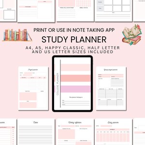 Student Planner for Study Diary Academic Planner for Student Printable ...