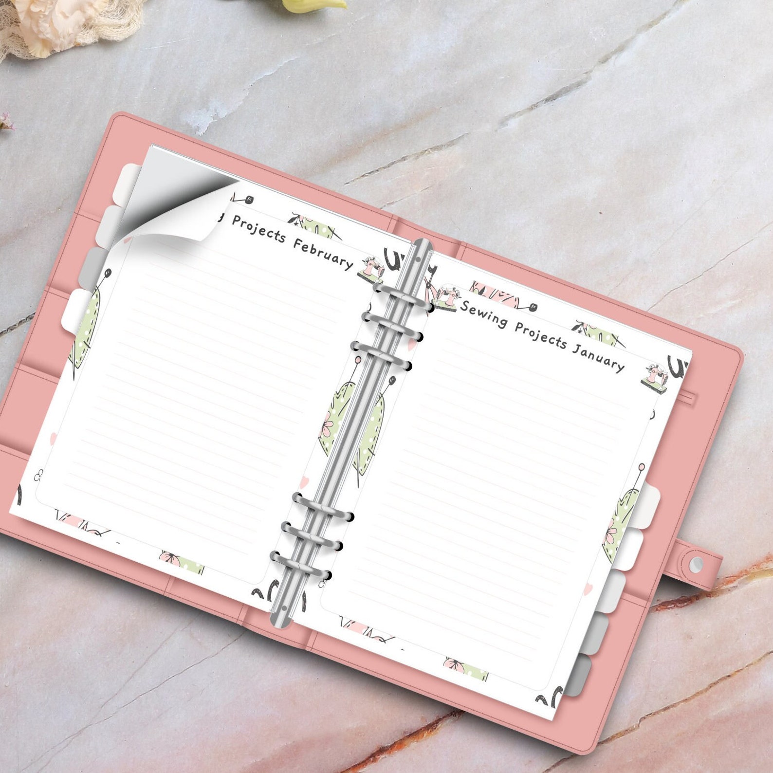 Sewing Planner Seamstress Planner Sewing Journal Printable Sewing