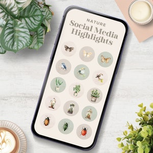 Nature Instagram Highlight Templates Editable Nature Story Icons Bundle ...