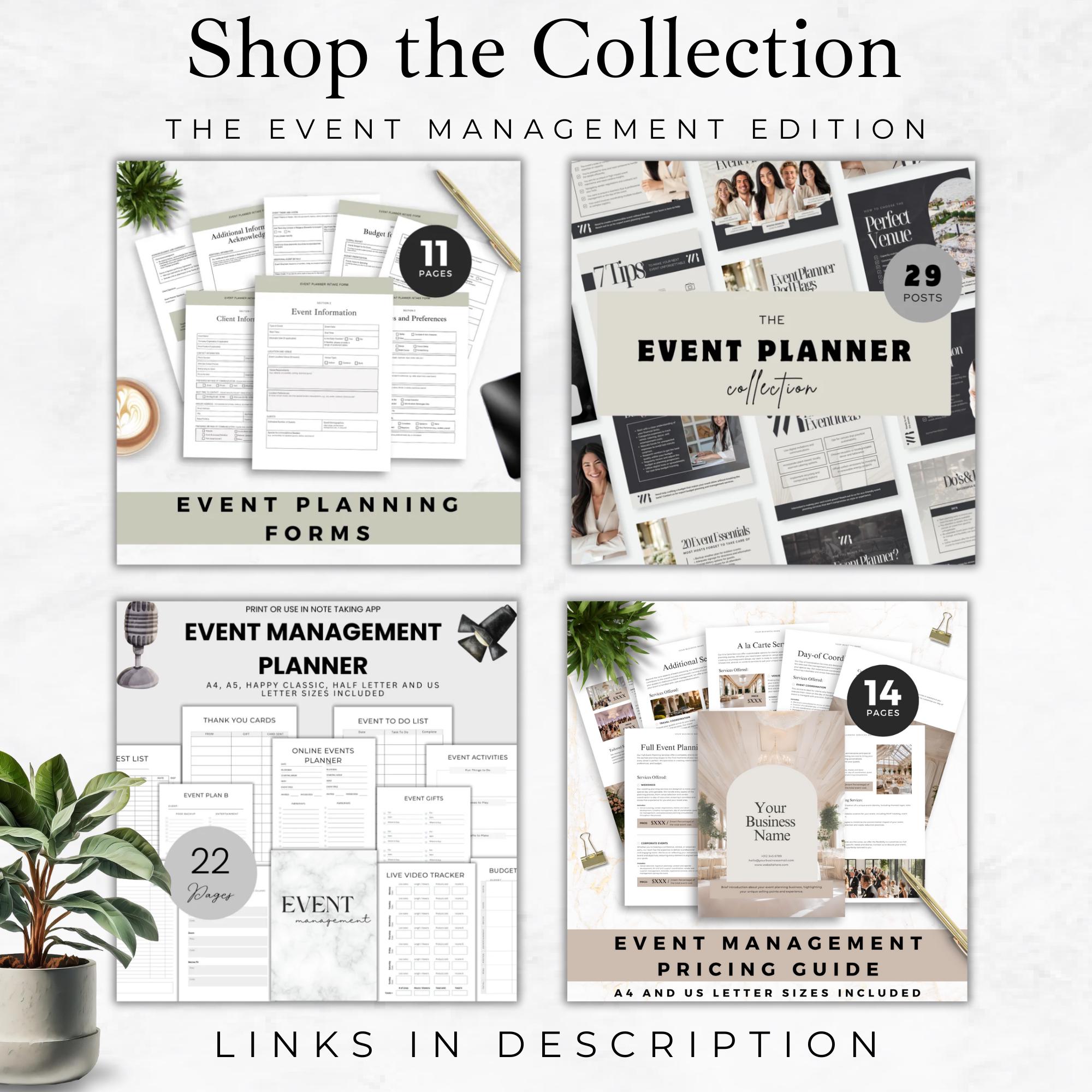 Event Planner Price List Template, Editable Pricing Guide, Professional ...